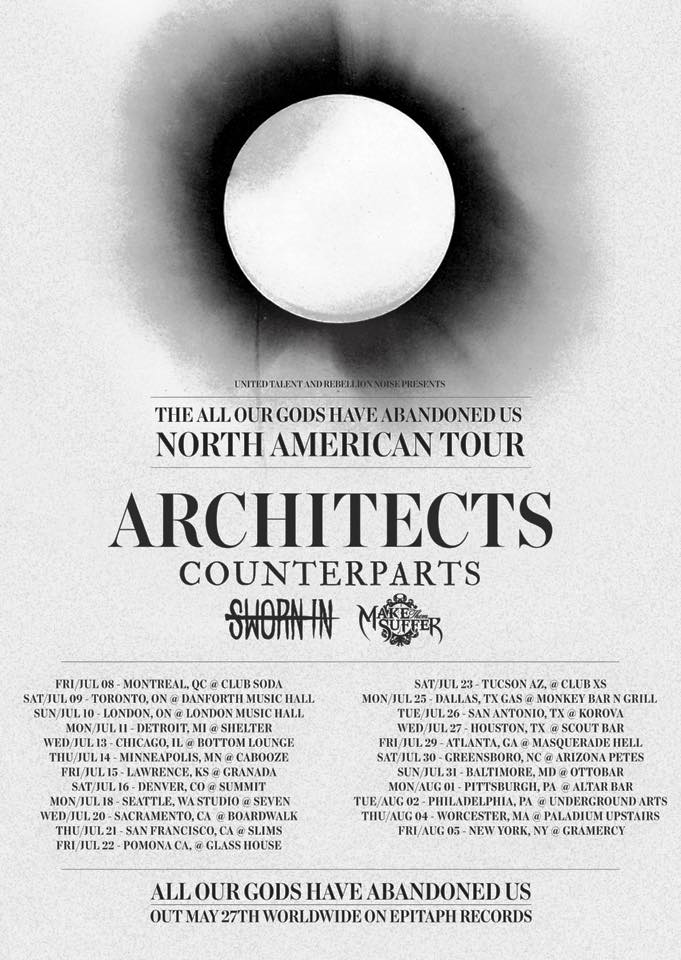 Architects Announce 2016 Tour With Counterparts, Sworn In, & Make Them ...