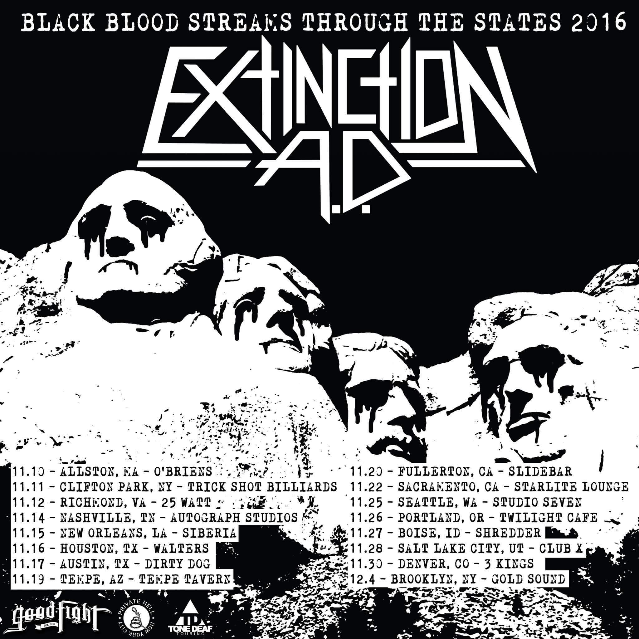 Extinction A.D. Announce “Black Blood Streams Through The States” Tour ...