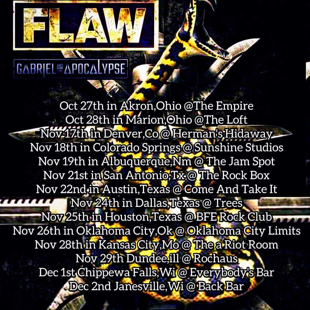 Flaw Announce 2017 Tour With Gabriel And The Apocalypse – Metal Anarchy