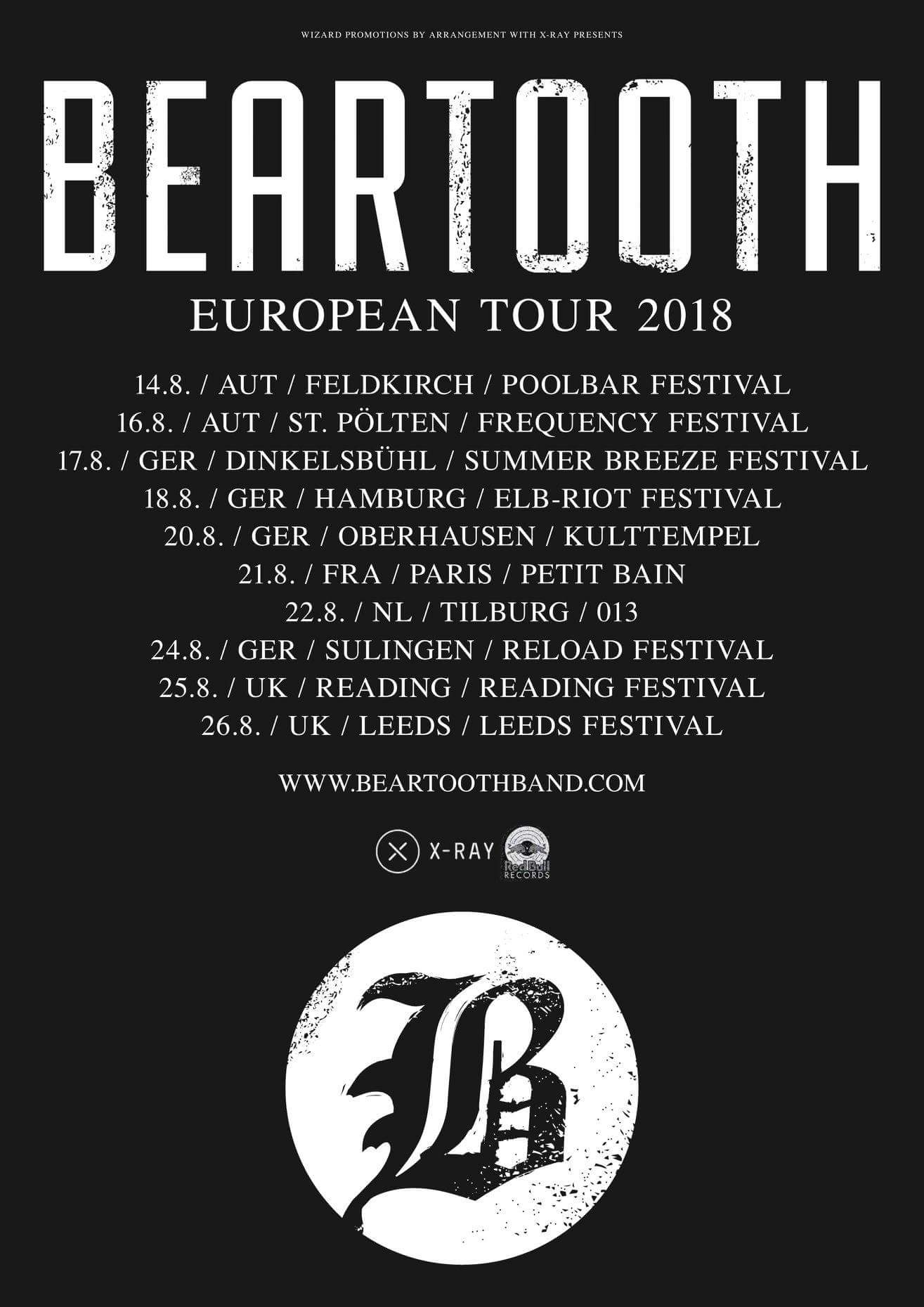 Beartooth Announce Summer European/UK Tour – Metal Anarchy