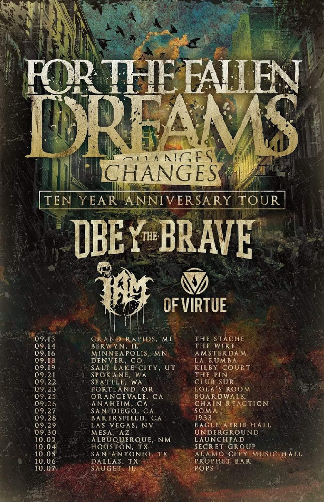 For The Fallen Dreams Add Second Leg To “Changes” 10th Anniversary Tour ...