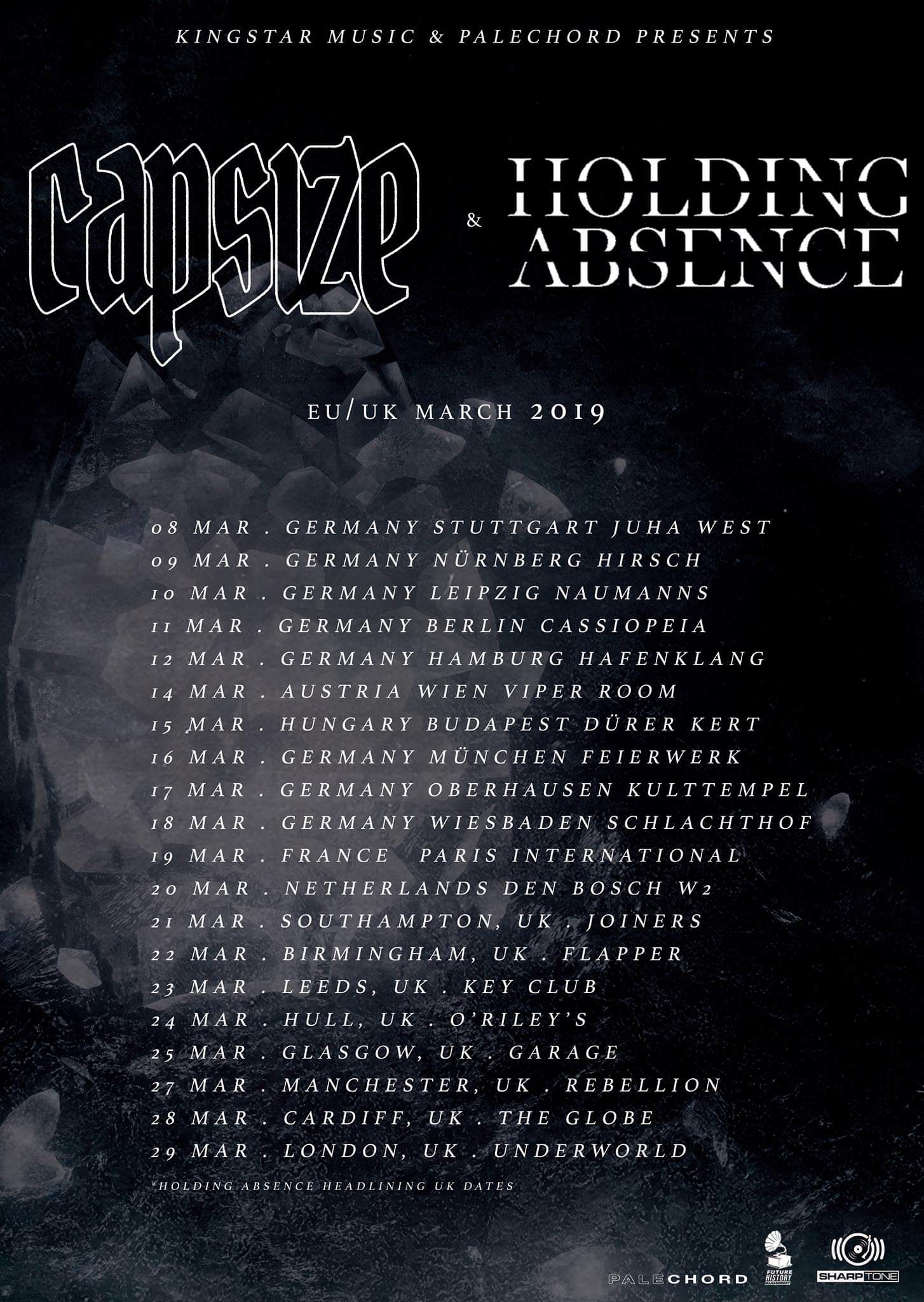 Capsize & Holding Absence Announce European/UK Tour – Metal Anarchy