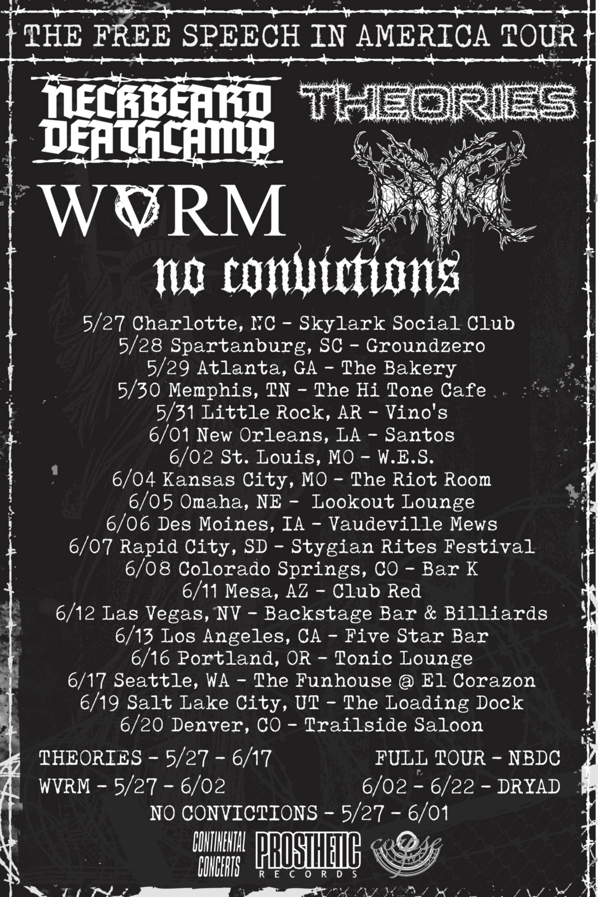 Neckbeard Deathcamp Announce U.S. Tour With Theories, WVRM. Etc ...