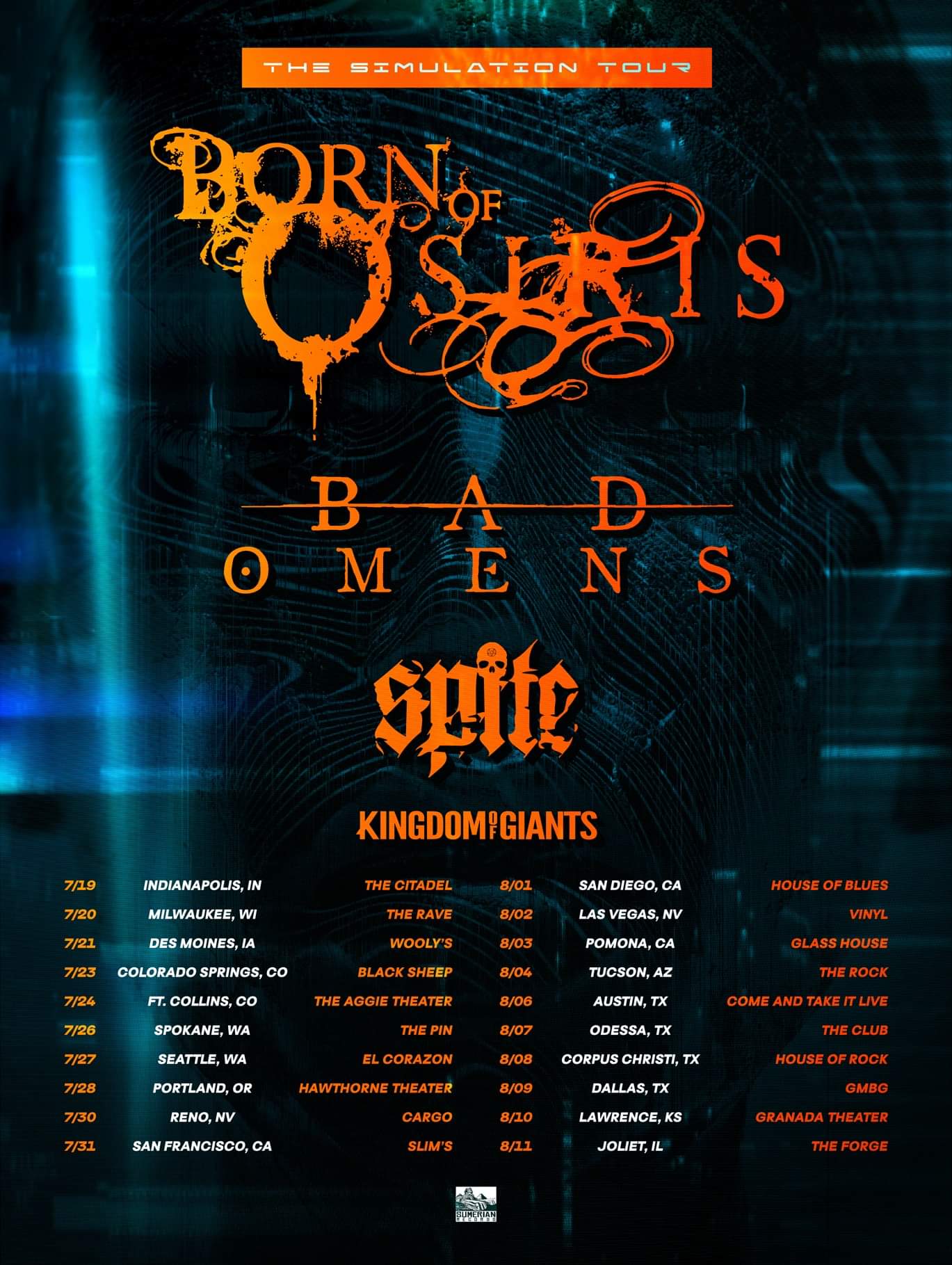 Born Of Osiris Announce Summer Tour With Bad Omens, Spite, & Kingdom Of ...