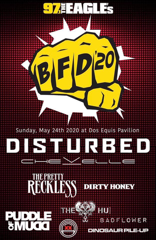 Disturbed, Chevelle, The Pretty Reckless, Etc. Set For 2020 BFD Festival – Metal Anarchy