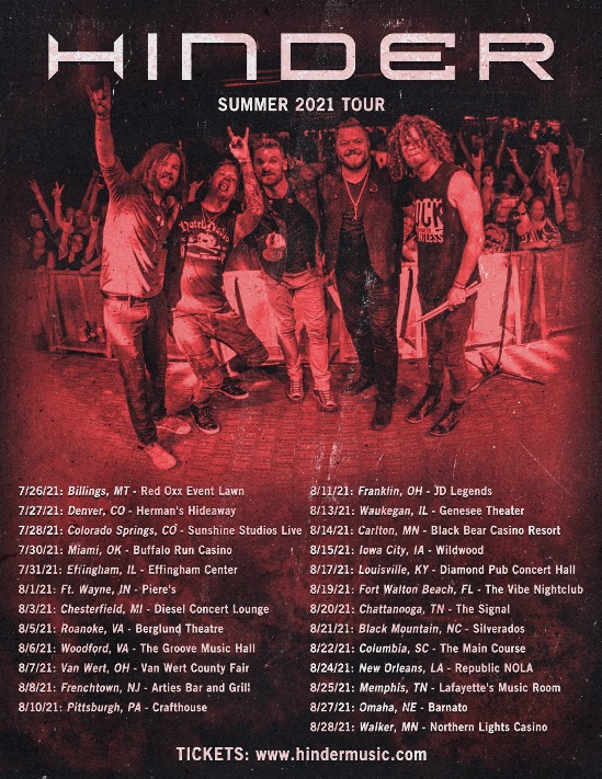 Hinder Announce Summer U.S. Tour – Metal Anarchy