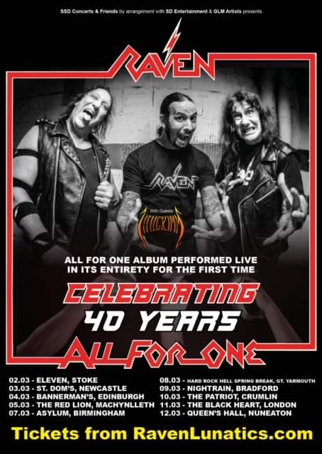 Raven To Perform “All For One” In Full On 2023 UK Tour – Metal Anarchy