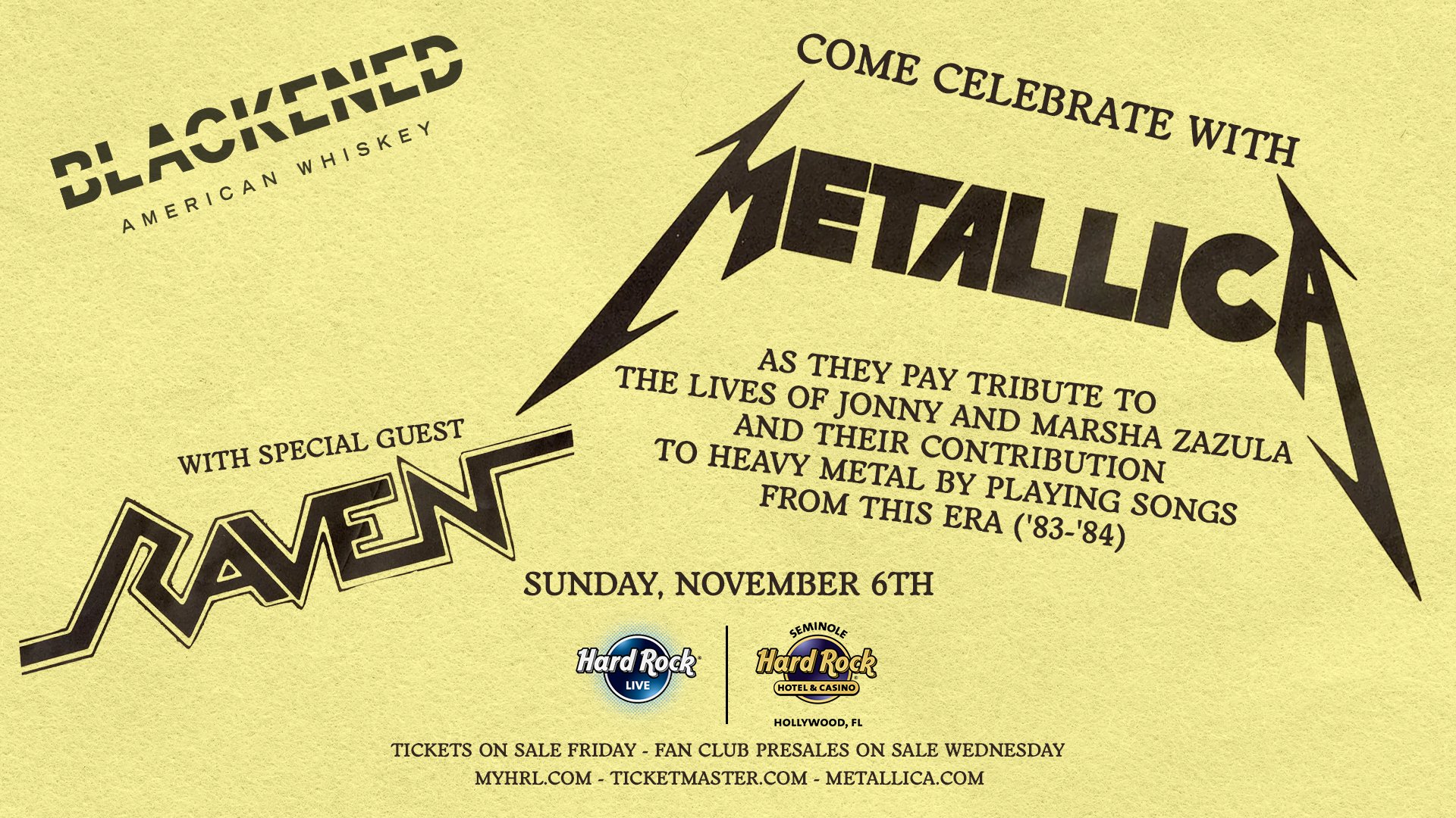 Metallica To Honor Jonny And Marsha Zazula With Special Show In ...