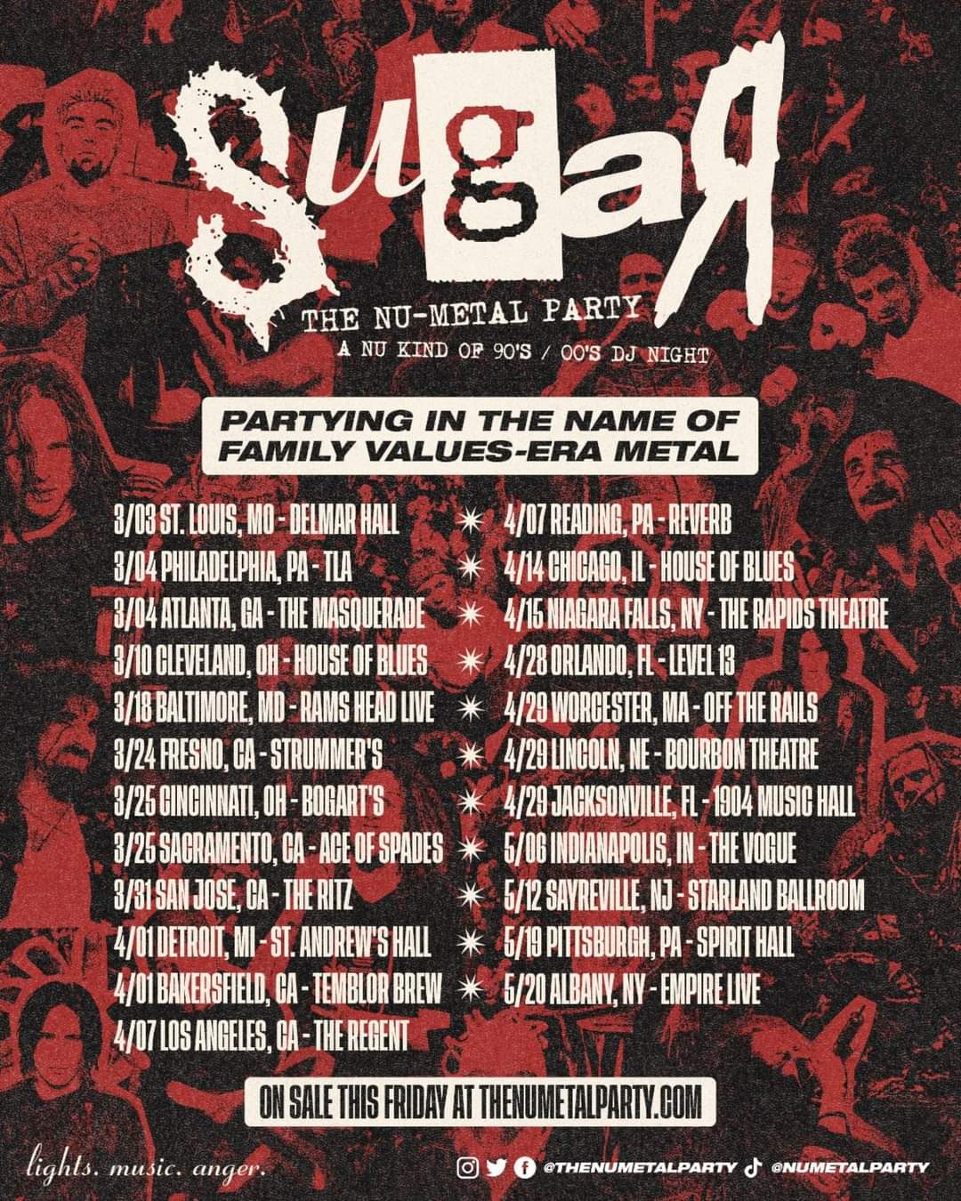 Dates Announced For “Sugar: The Nu-Metal Party” Tour – Metal Anarchy