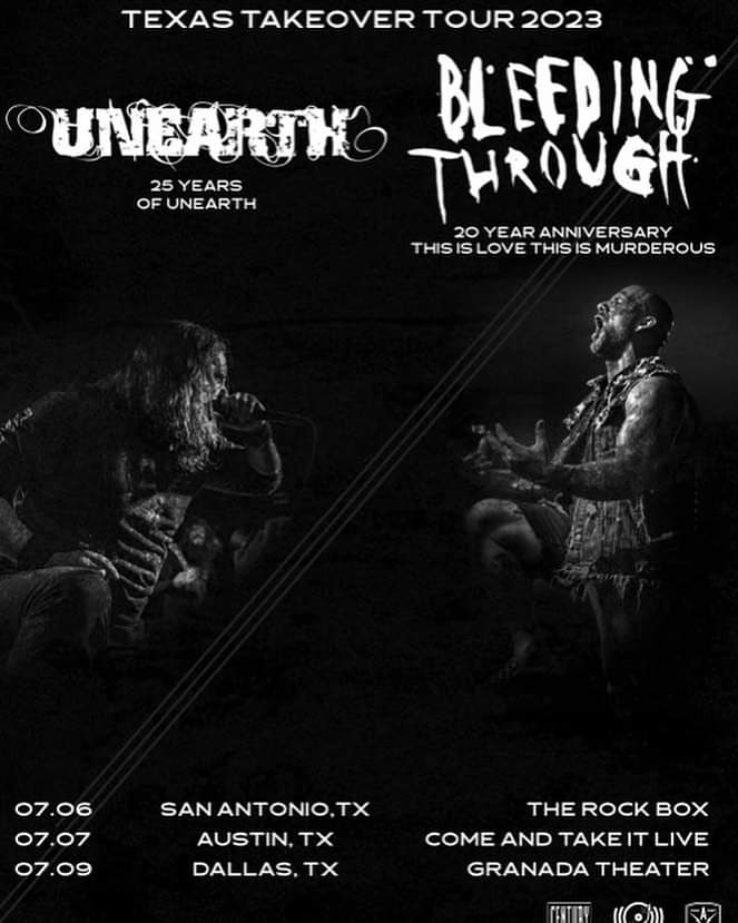 Unearth And Bleeding Through Announce Co-Headlining Texas Shows – Metal ...