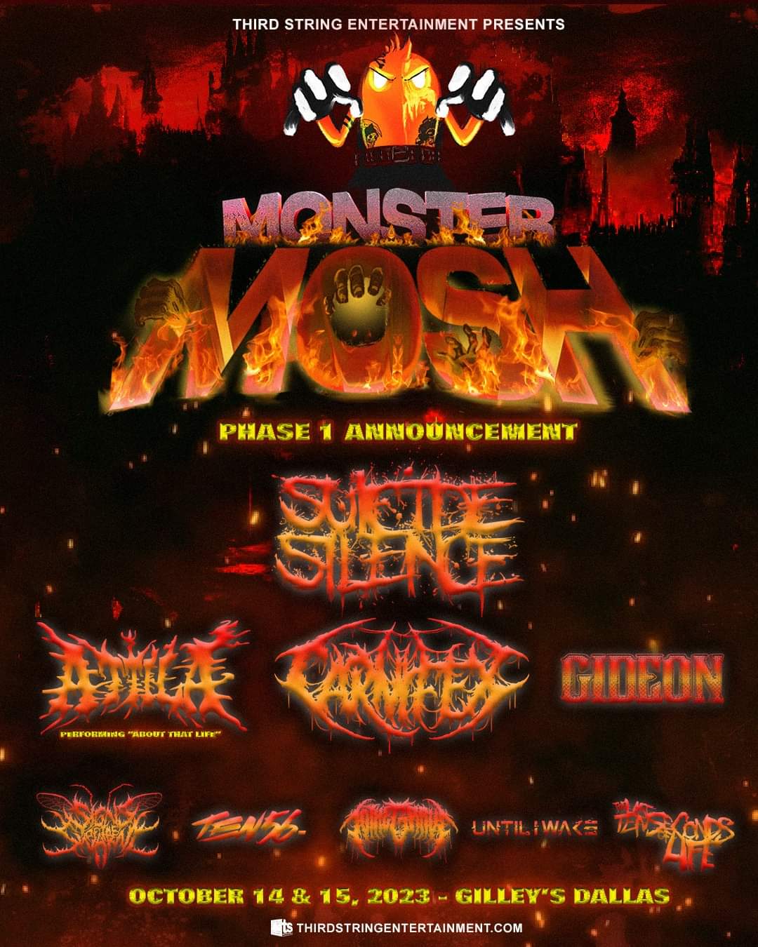 Suicide Silence, Attila, Carnifex, Etc. Set For 2023 Monster Mosh ...