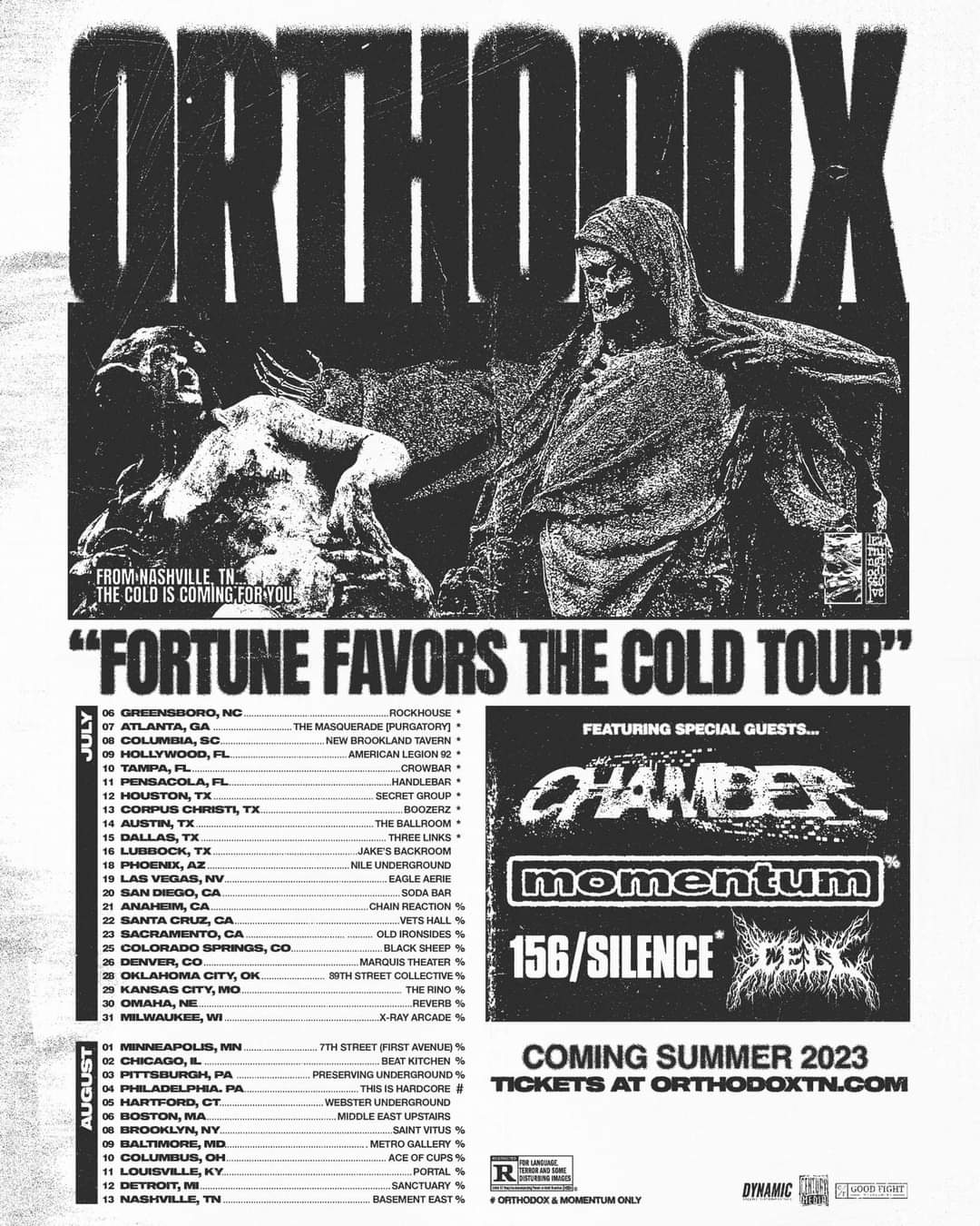 Orthodox Announce U.S. Tour With Chamber, Momentum, 156/Silence, & Cell ...