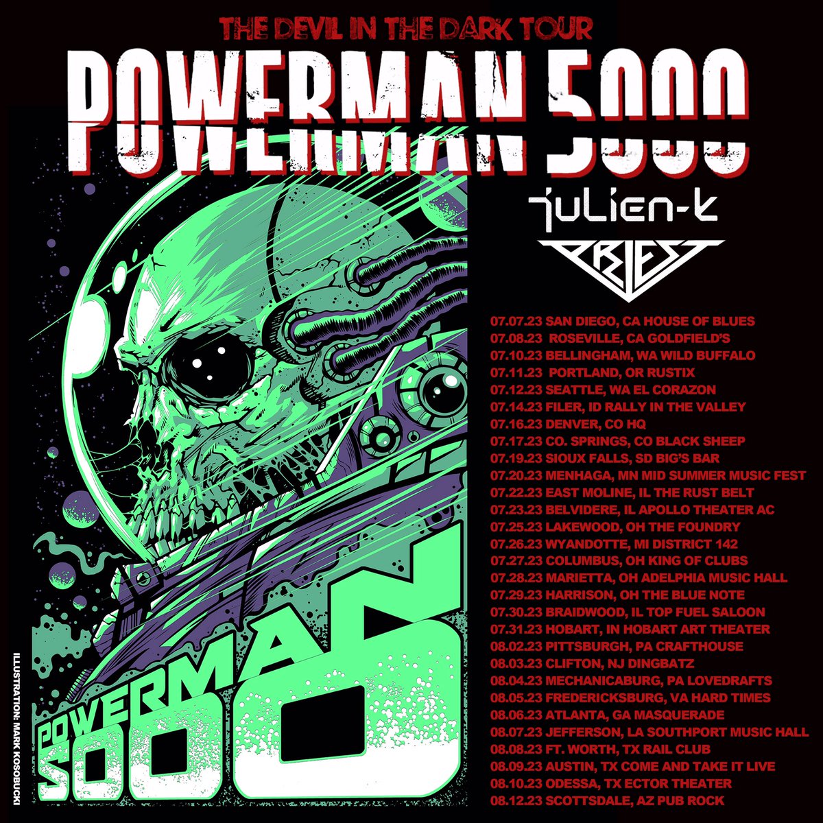 Powerman 5000 Announce U.S. Tour With Julien-K And Priest – Metal Anarchy