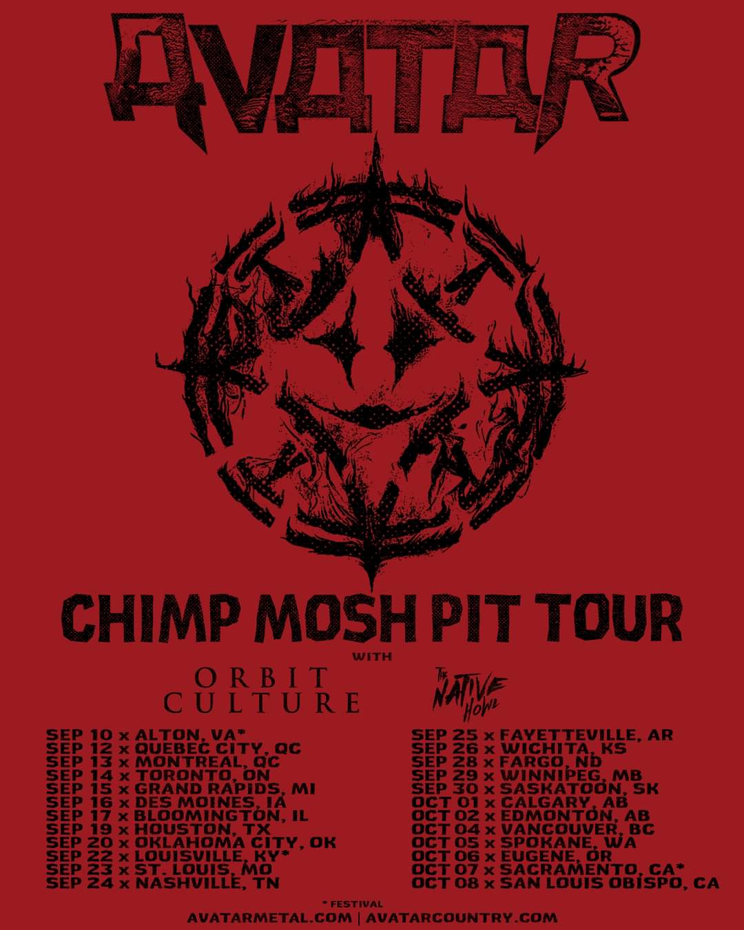 Avatar Announce North American Tour With Orbit Culture And The Native ...