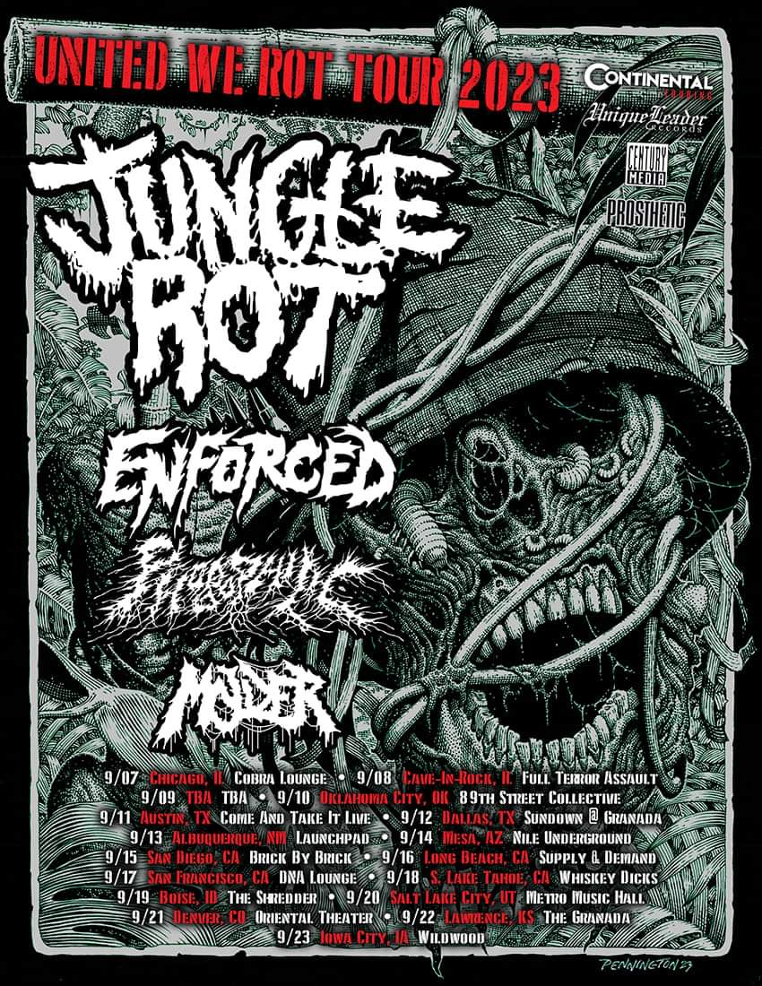 Jungle Rot Announce September Tour With Enforced, Phobophilic, & Molder ...