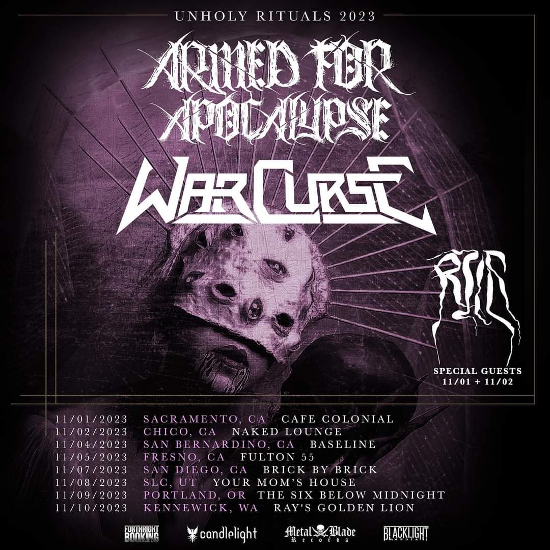 Armed For Apocalypse & War Curse Announce November Tour – Metal Anarchy