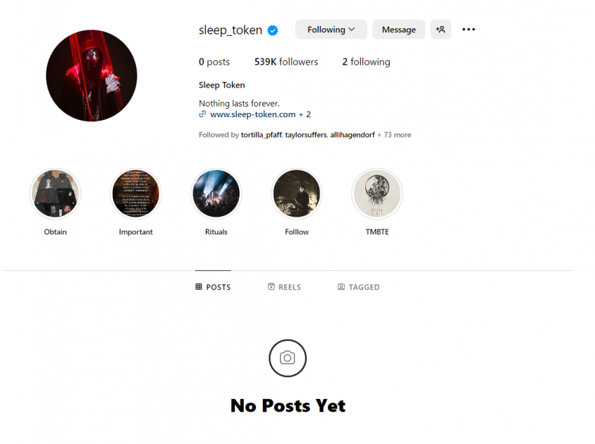 Sleep Token Wipe Their Social Media: “Nothing Lasts Forever” – Metal ...