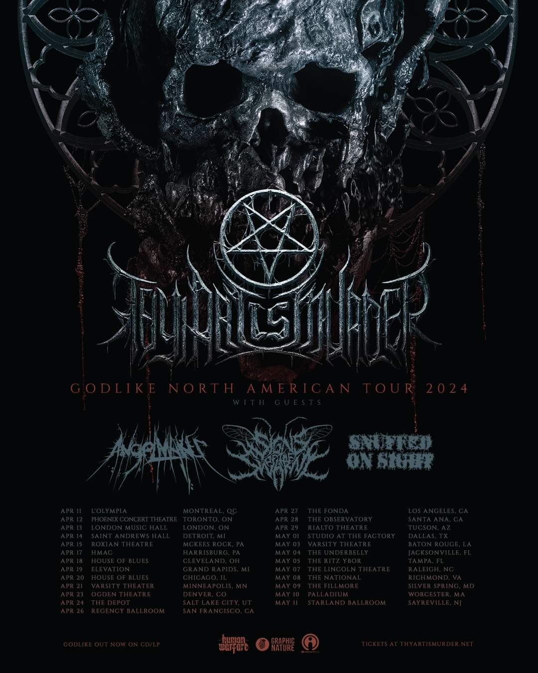 Thy Art Is Murder Announce North American Tour With AngelMaker, Signs ...