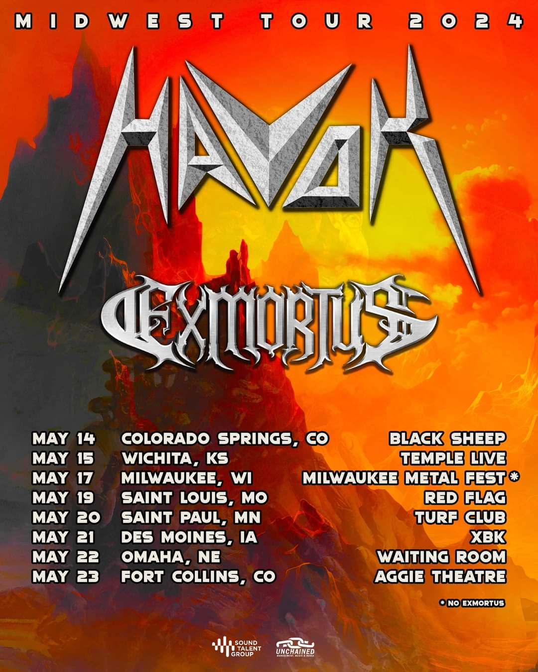 Havok And Exmortus Announce May U.S. Tour – Metal Anarchy