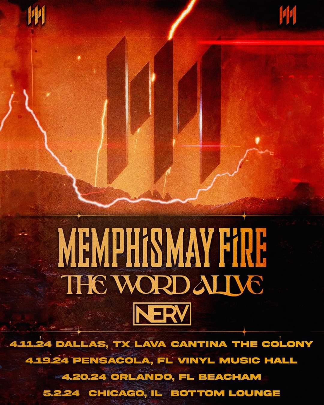 Memphis May Fire, The Word Alive, And Nerv Announce New Spring Dates ...