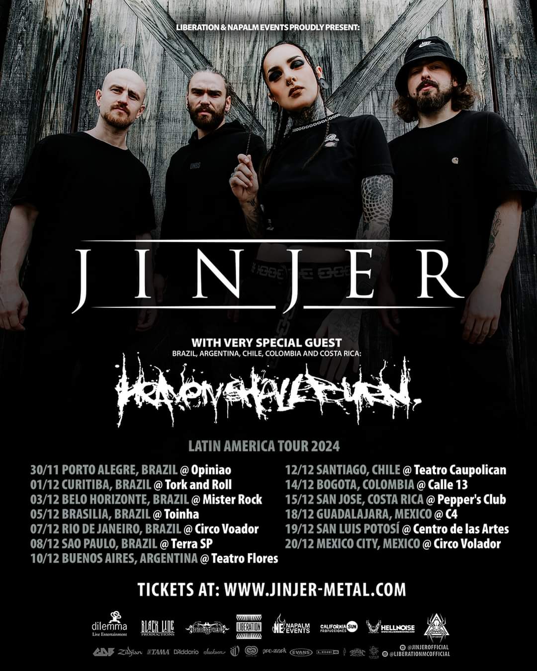Jinjer Announce Latin American Tour With Heaven Shall Burn – Metal Anarchy