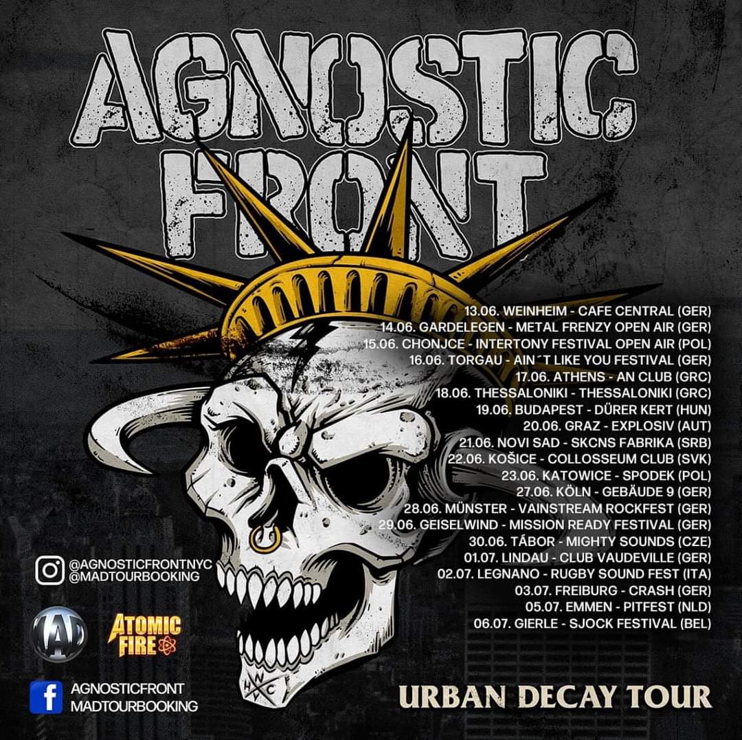 Agnostic Front Announce Summer European Tour – Metal Anarchy
