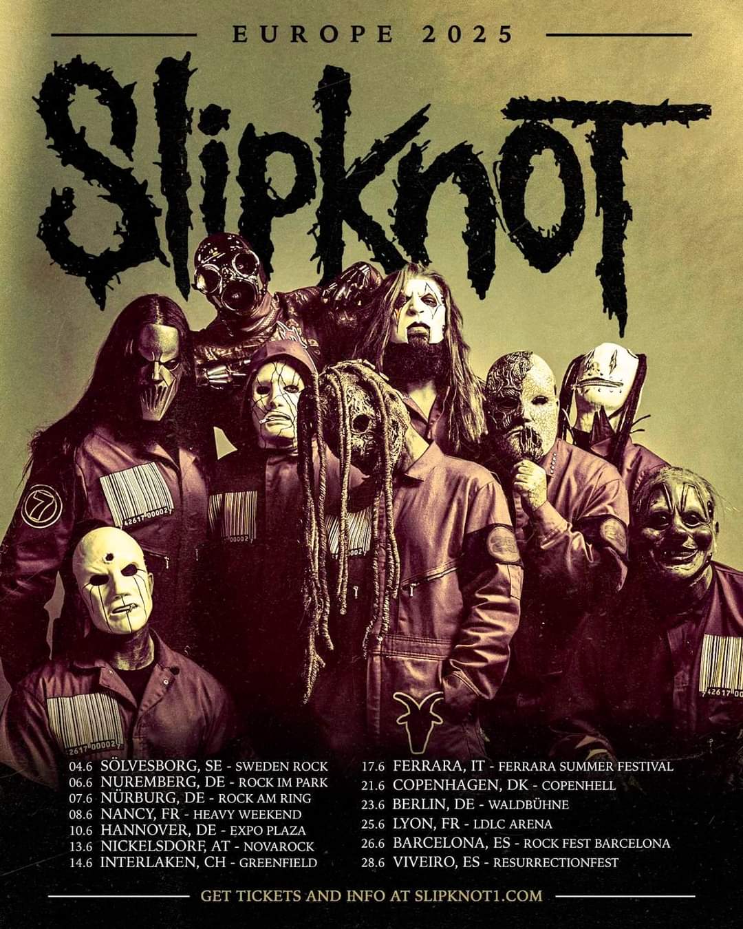 Slipknot Announce June 2025 European Tour – Metal Anarchy
