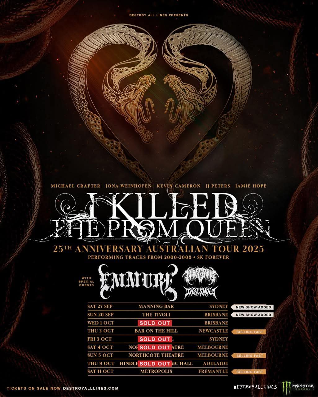 I Killed The Prom Queen Add More Dates To 25th Anniversary Australian ...
