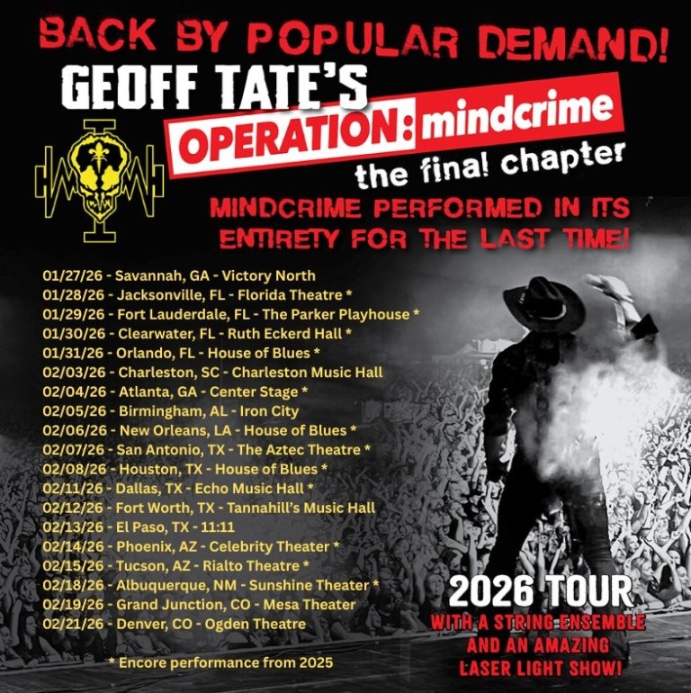 Former Queensrÿche Singer Geoff Tate Announces 2026 Leg Of “Operation ...