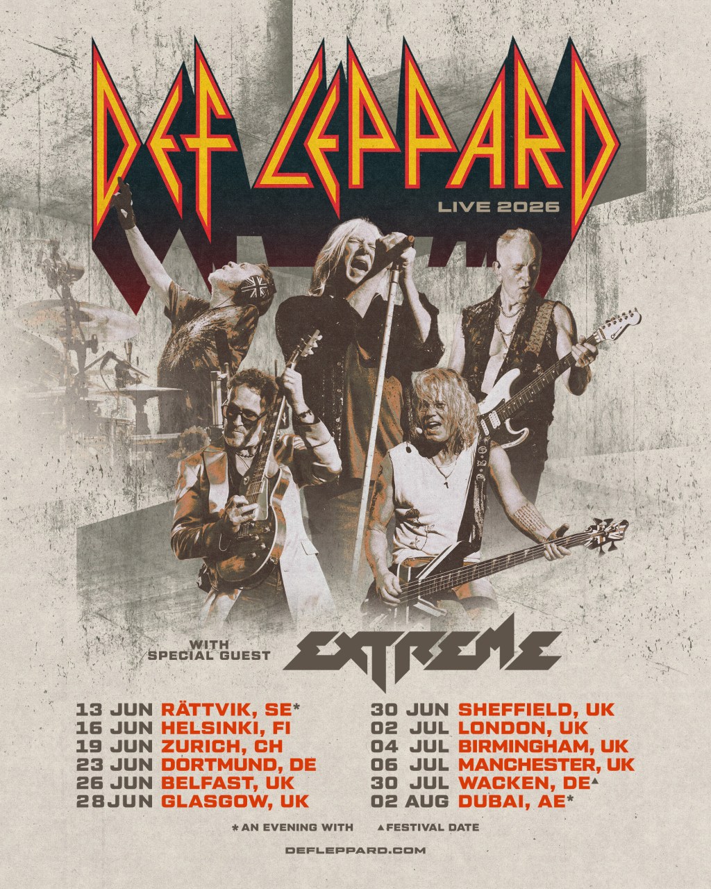Def Leppard Announce Summer 2026 European/UK Tour With Extreme – Metal ...