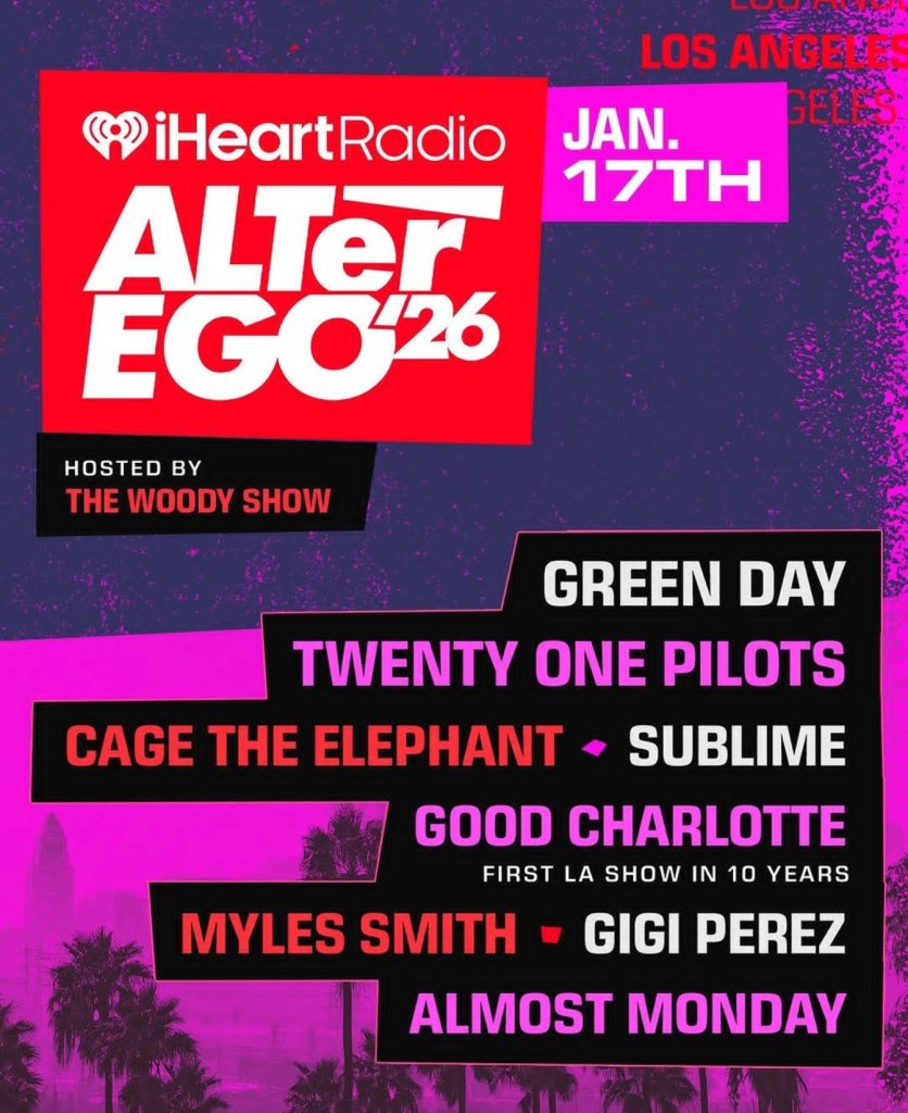 Green Day, Twenty One Pilots, Cage the Elephant, Etc. Set For 2026 ALTer EGO Festival – Metal ...
