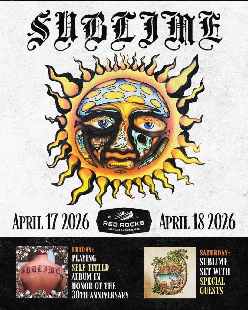 Sublime To Perform Self-Titled Album In Full At Red Rocks – Metal Anarchy