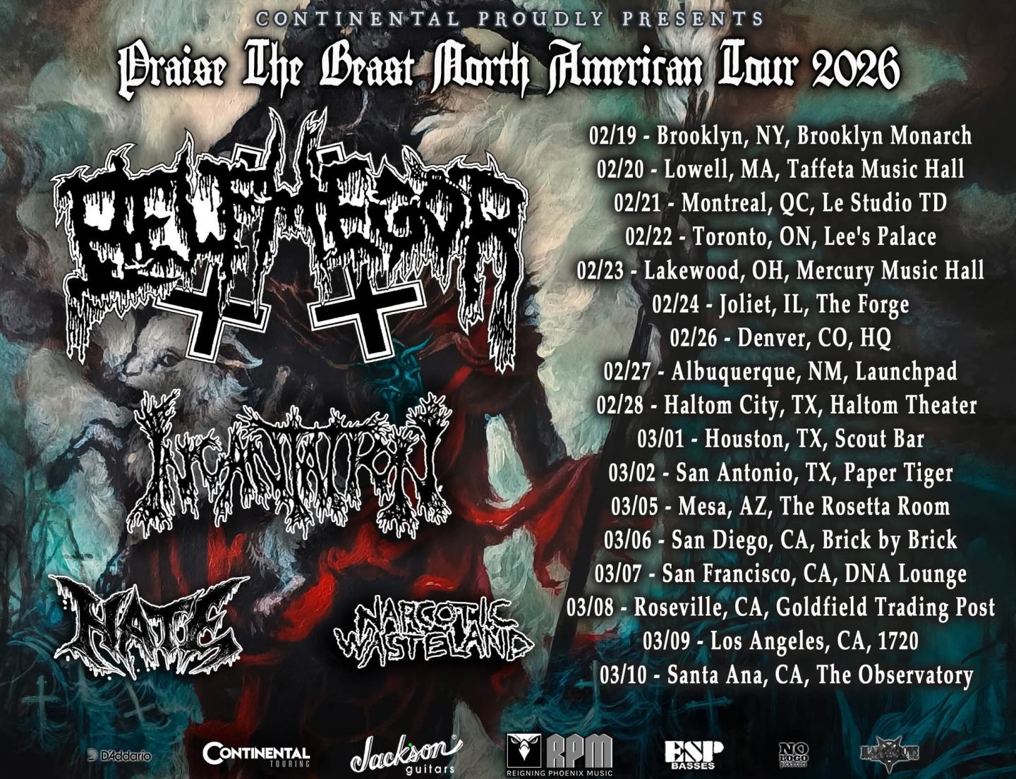 Belphegor Announce North American Tour With Incantation, Hate, And ...