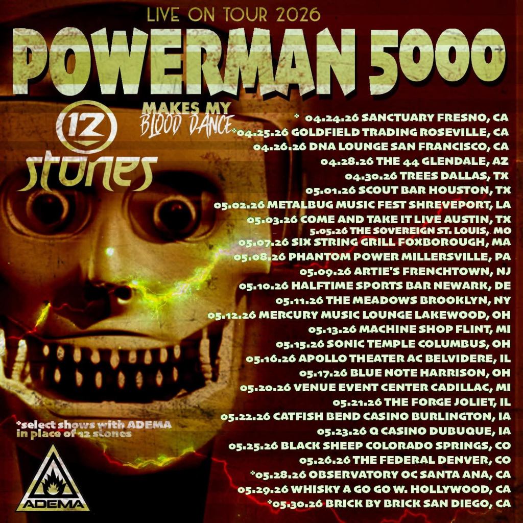 Powerman 5000 Announce Spring 2026 U.S. Tour With 12 Stones And Makes ...