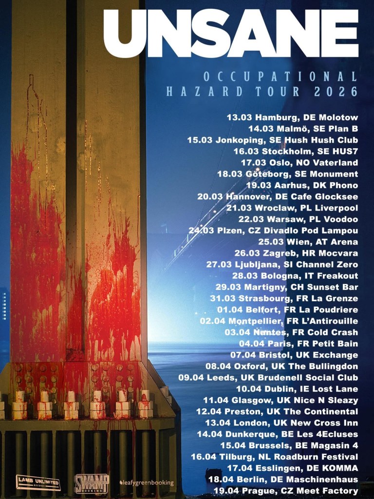 Unsane Announce Spring 2026 European/UK Tour – Metal Anarchy