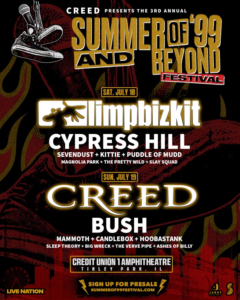 Creed, Limp Bizkit, Etc. Set For 2026 Summer Of ’99 And Beyond Festival ...