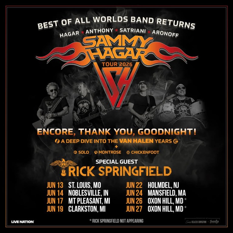 Sammy Hagar Announces “Best Of All Worlds” U.S. Shows With Rick ...