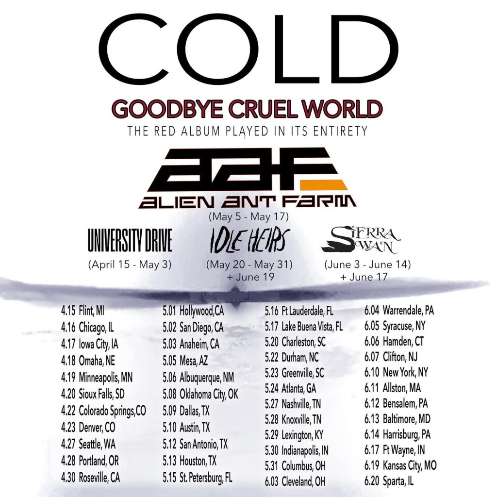 Cold To Perform Self-Titled Debut Album In Full On Spring U.S. Tour ...