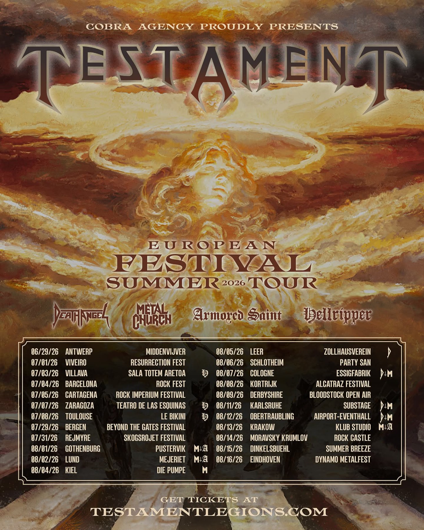 Testament Announce Summer European/UK Tour – Metal Anarchy