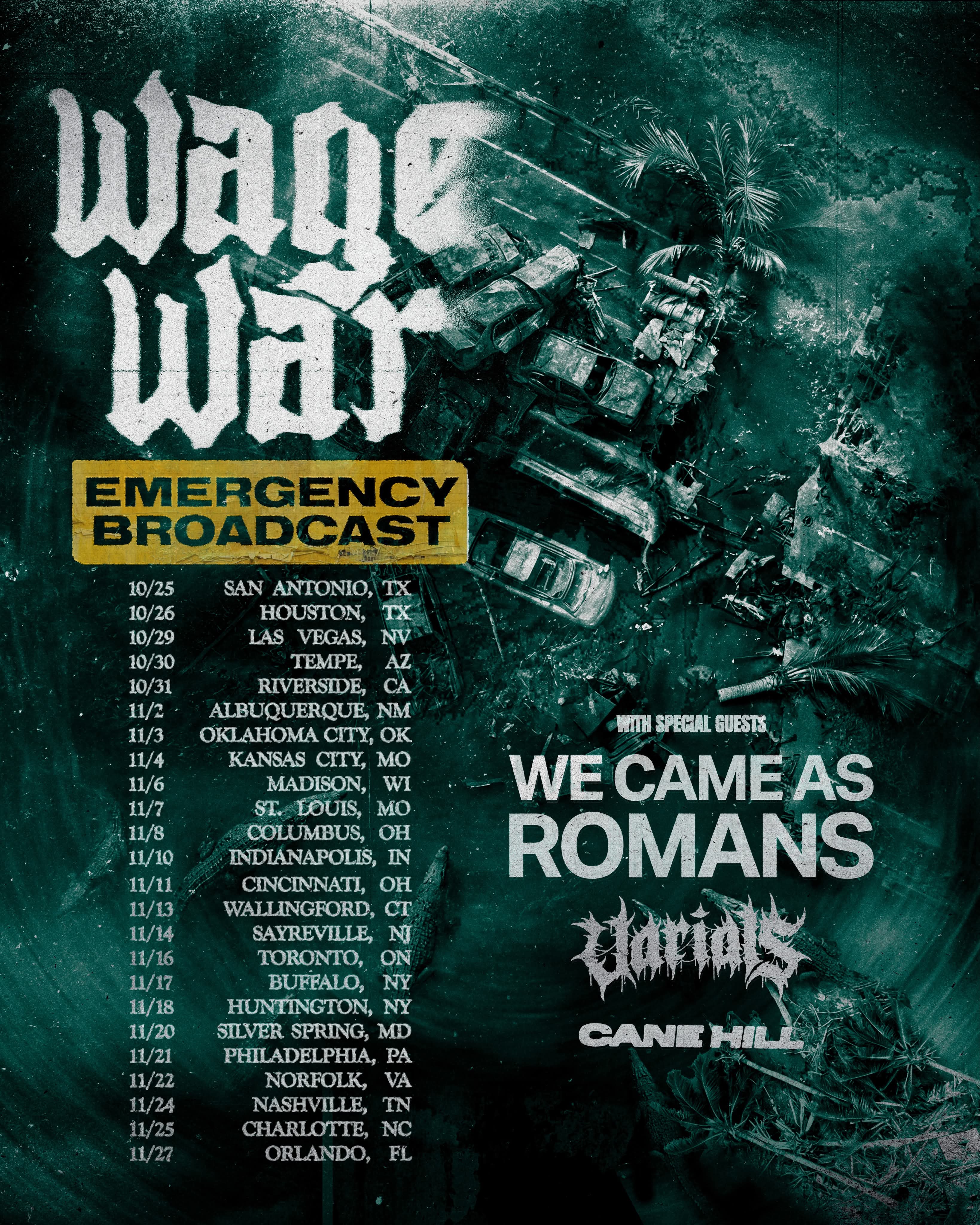Wage War Announce North American Tour With We Came As Romans, Varials ...