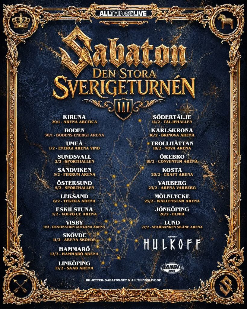 Sabaton Announce 2027 Swedish Tour – Metal Anarchy