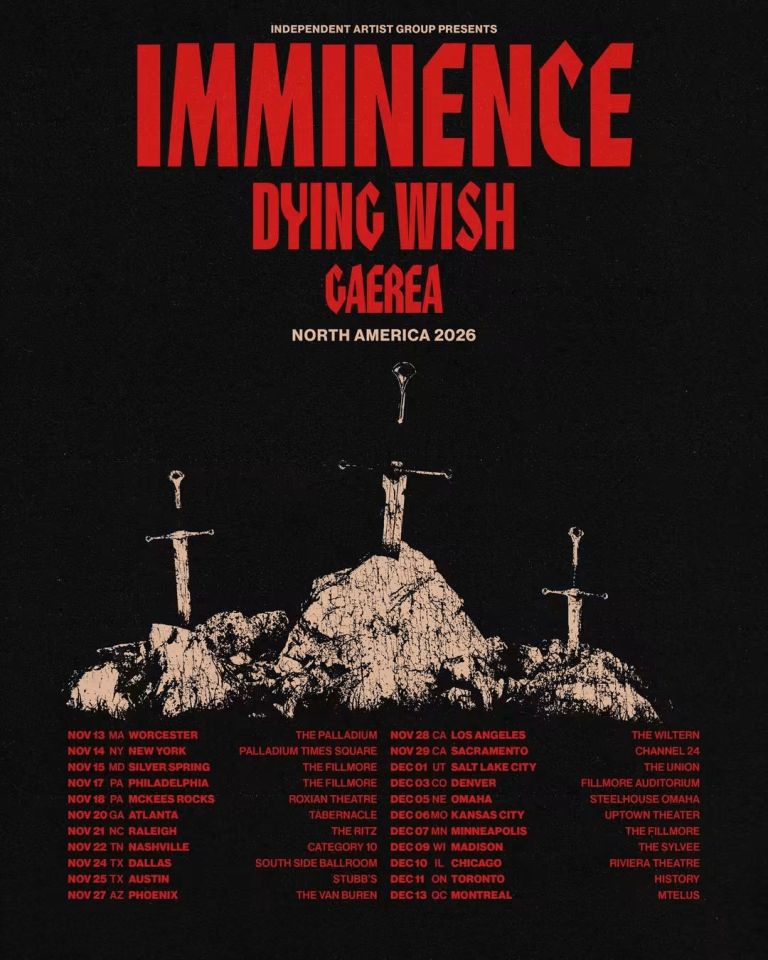 Imminence Announce North American Tour With Dying Wish And Gaerea ...